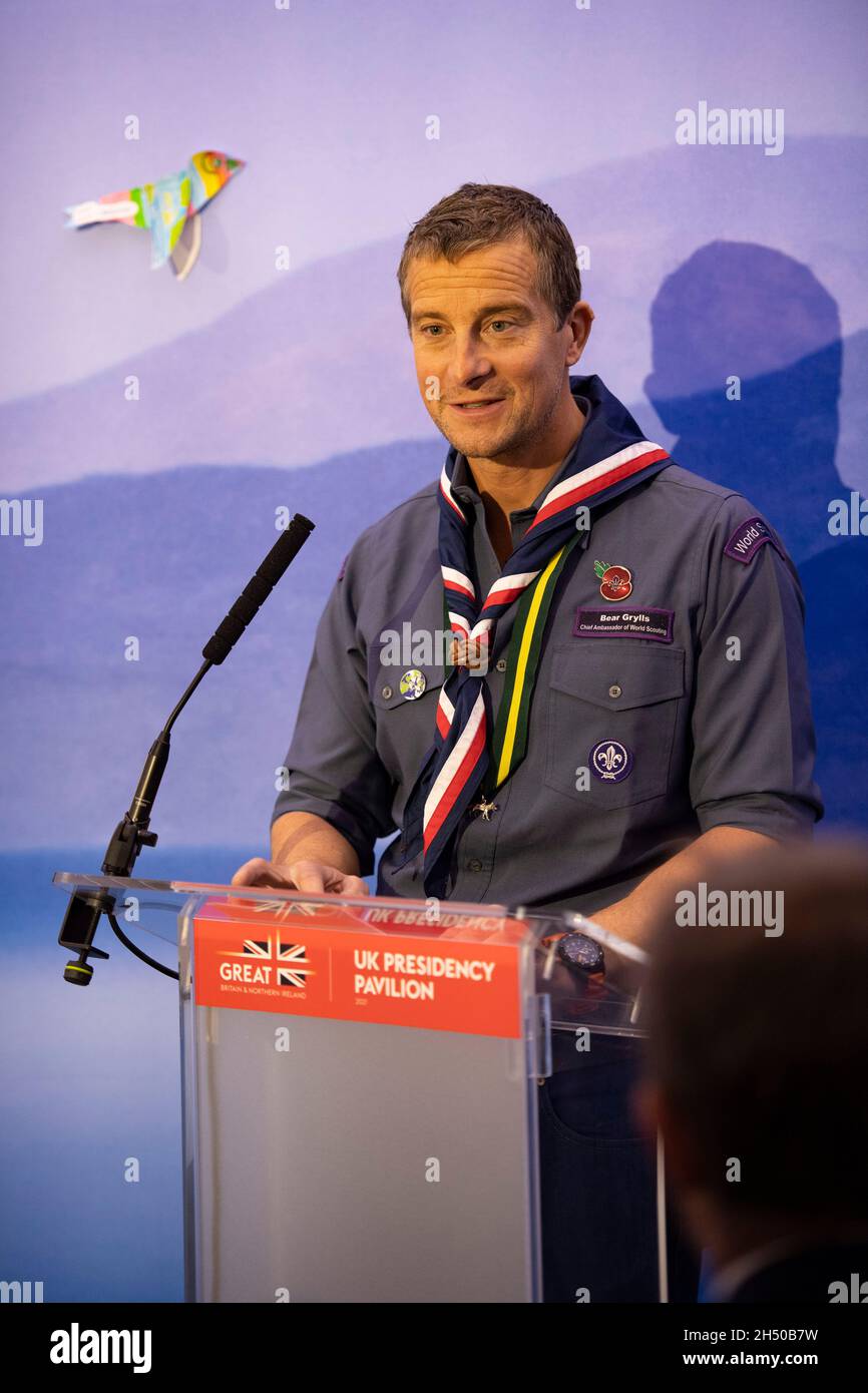 Glasgow, Scotland, UK. 5th Nov, 2021. PICTURED: Bear Grylls OBE, British adventurer and the UK's ...