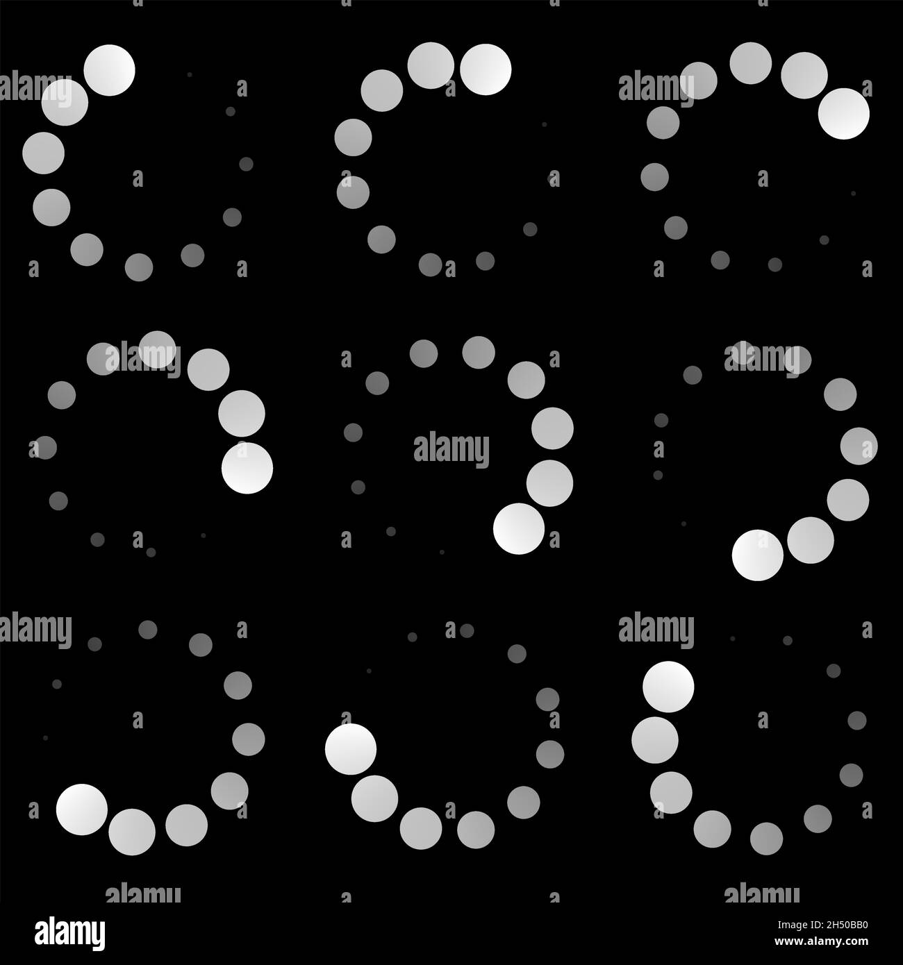 Progress Steps Phases Indicator Preloader Buffer Shape Circle Circular Loading Icon 
