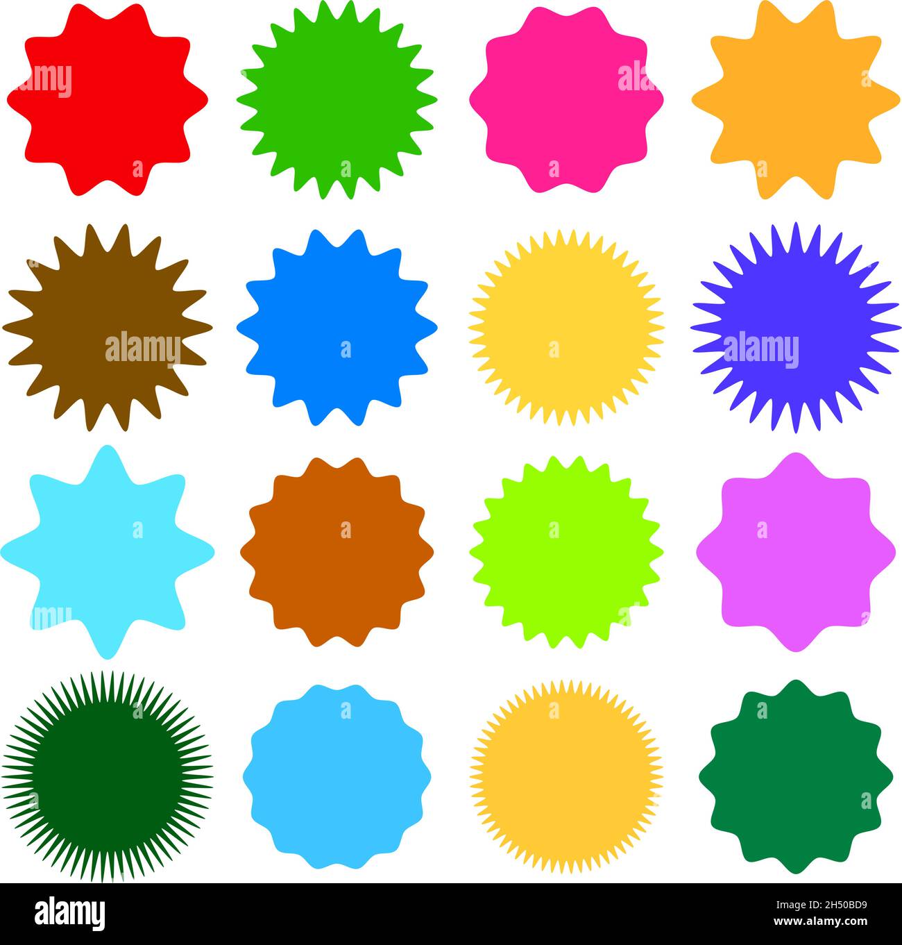 Starburst, sunburst price tag, label. Empty, blank price flash for ...