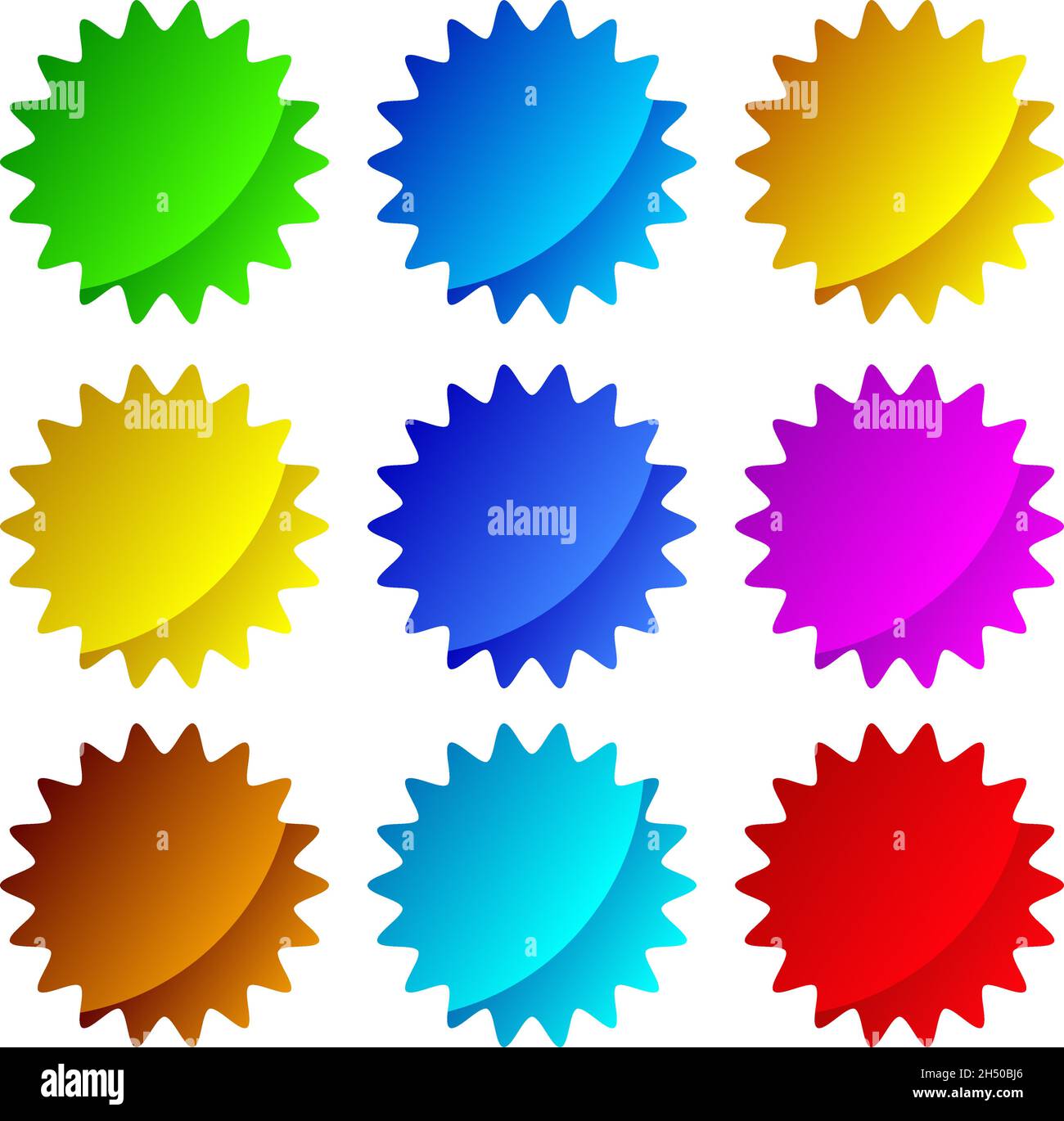 Starburst, sunburst price tag, label. Empty, blank price flash for ...