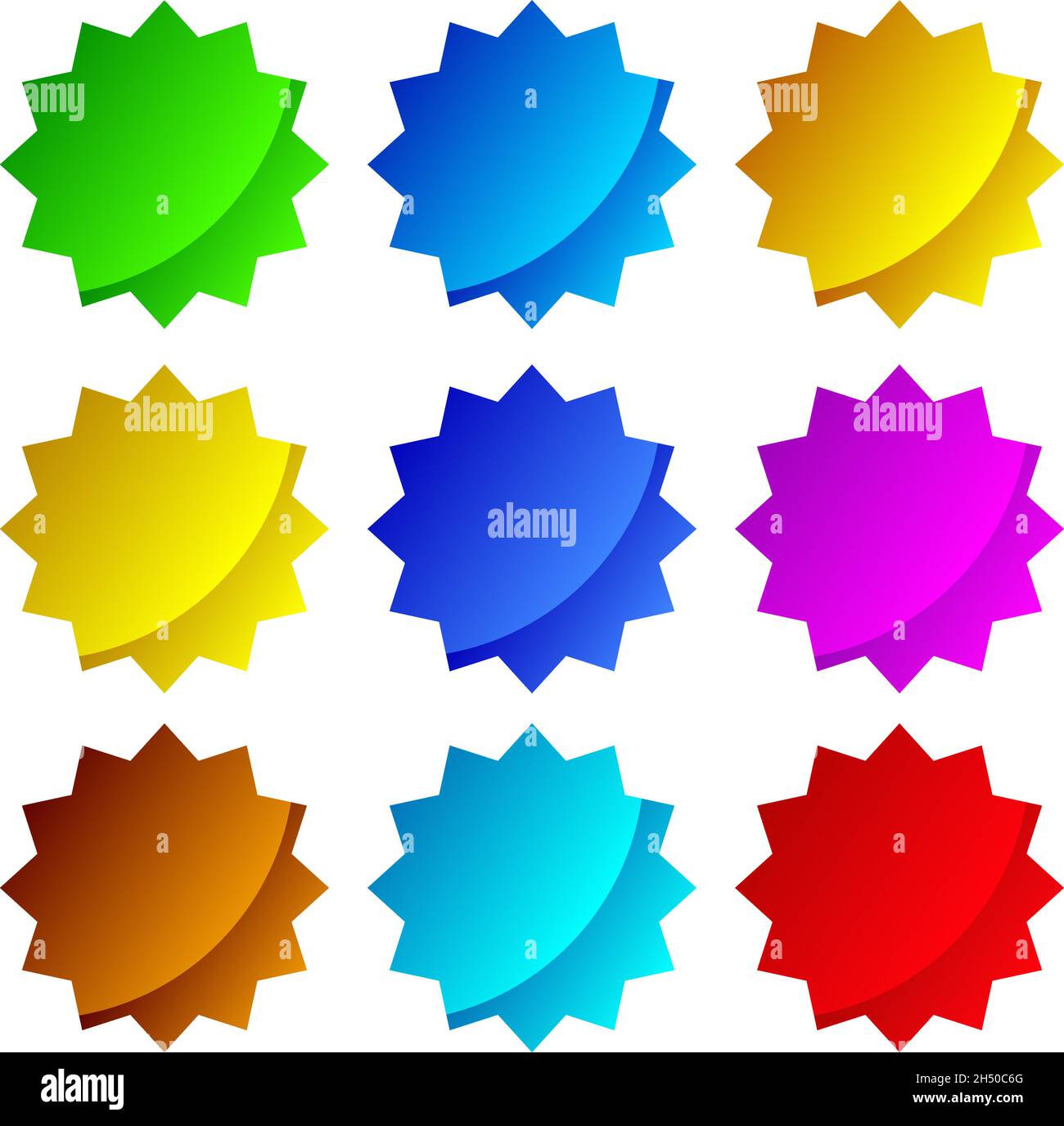 Starburst, sunburst price tag, label. Empty, blank price flash for ...