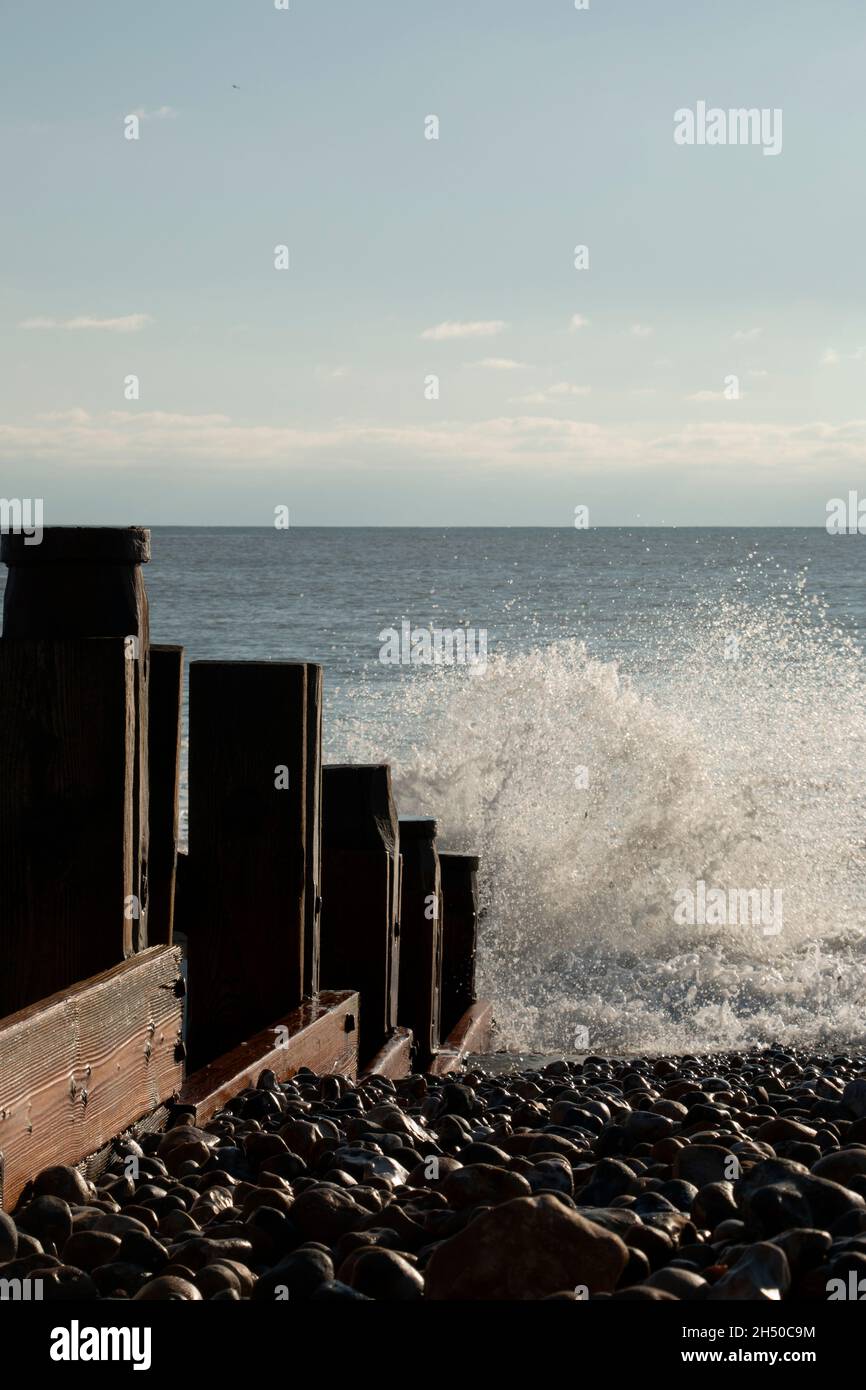 Rough Water On The Beach Stock Photo - Alamy
