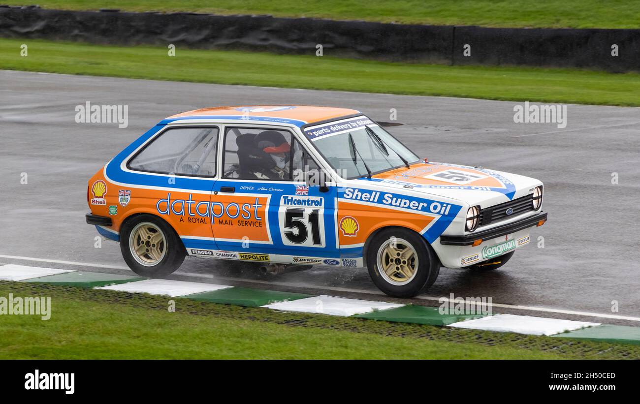 Simon Goodliff driving the Alan Mann Racing 1980 Ford Fiesta MkI during ...