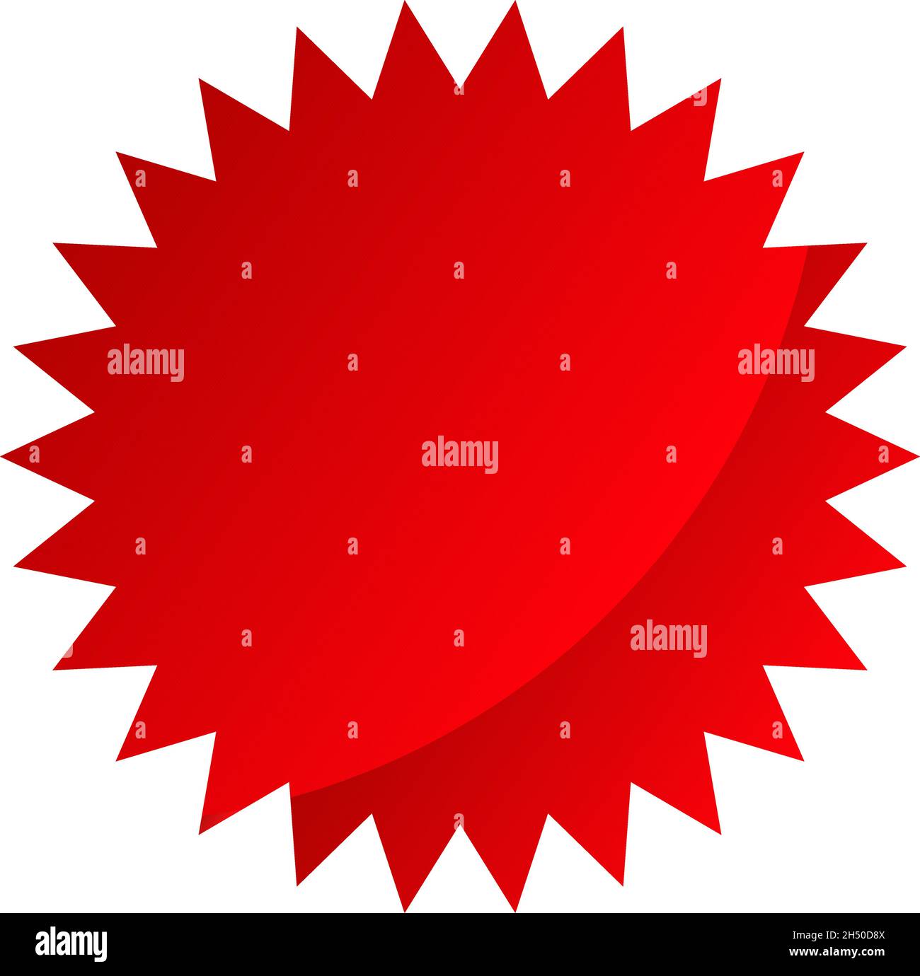 Starburst, sunburst price tag, label. Empty, blank price flash for ...
