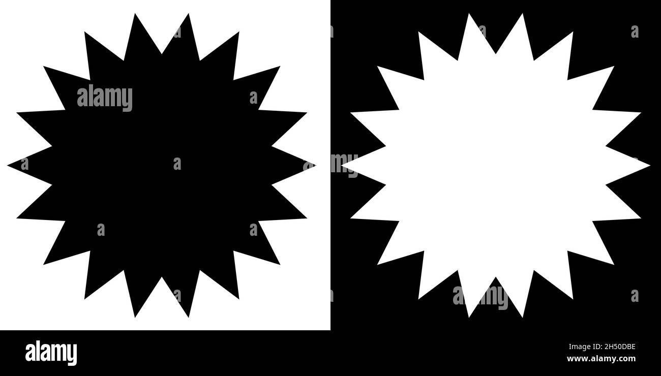 Starburst, sunburst price tag, label. Empty, blank price flash for ...