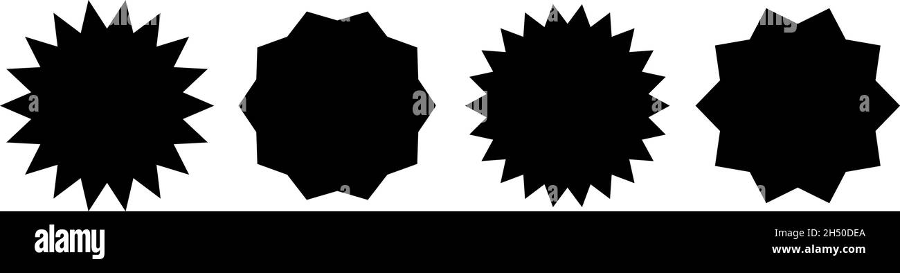 Starburst, sunburst price tag, label. Empty, blank price flash for ...