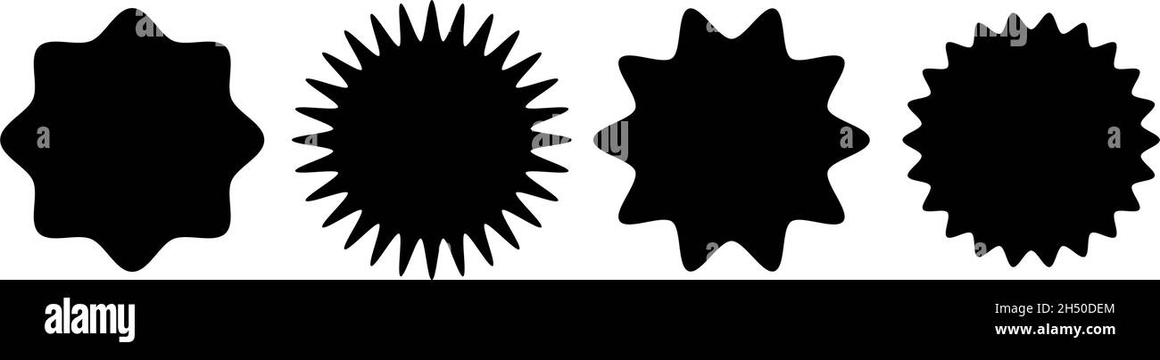 Starburst, sunburst price tag, label. Empty, blank price flash for ...