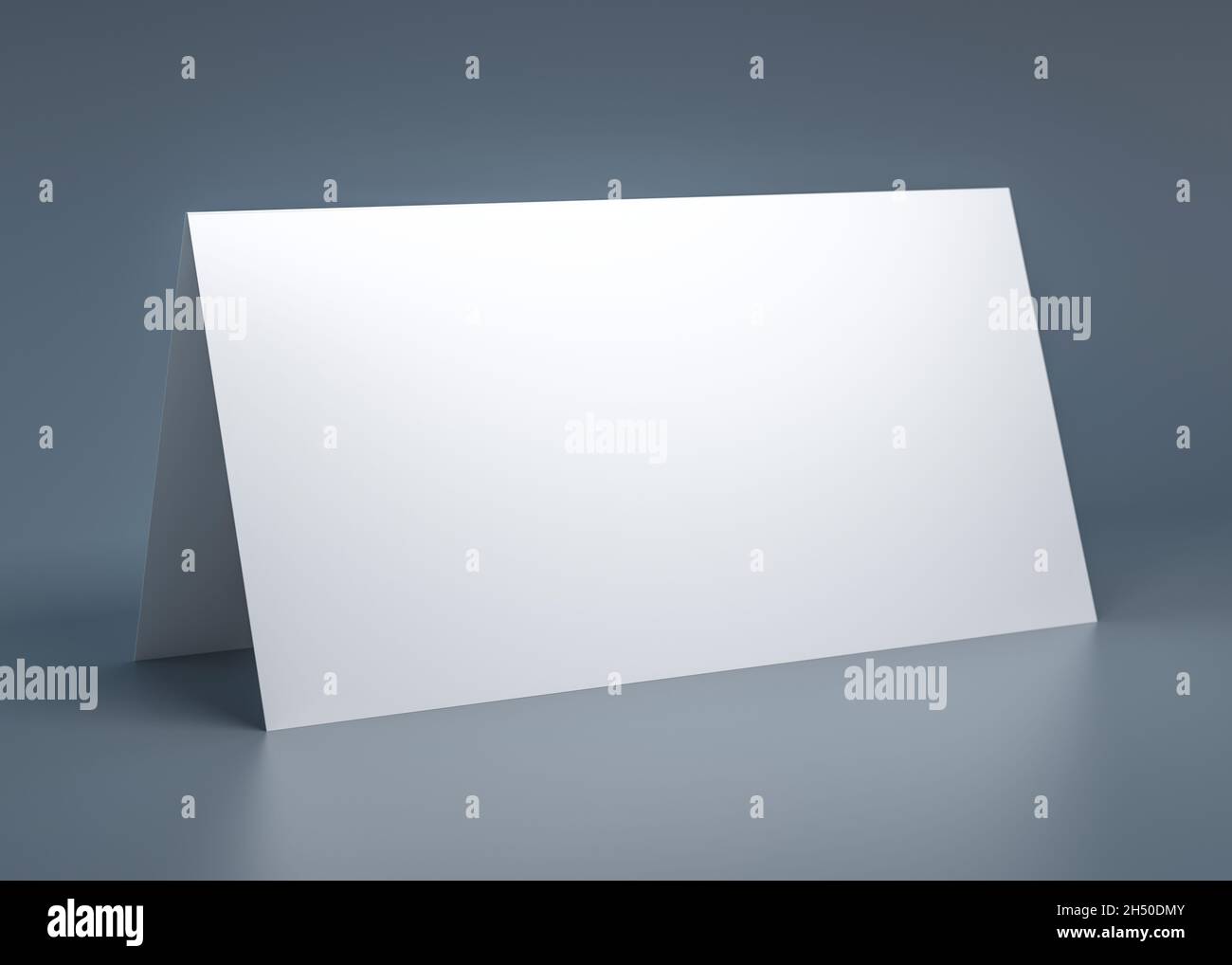A layout for menu or brochures on a light blue background. 3D rendering ...