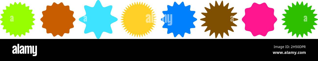 Starburst, sunburst price tag, label. Empty, blank price flash for ...