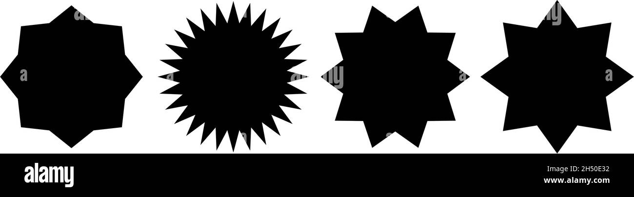 Starburst, sunburst price tag, label. Empty, blank price flash for ...