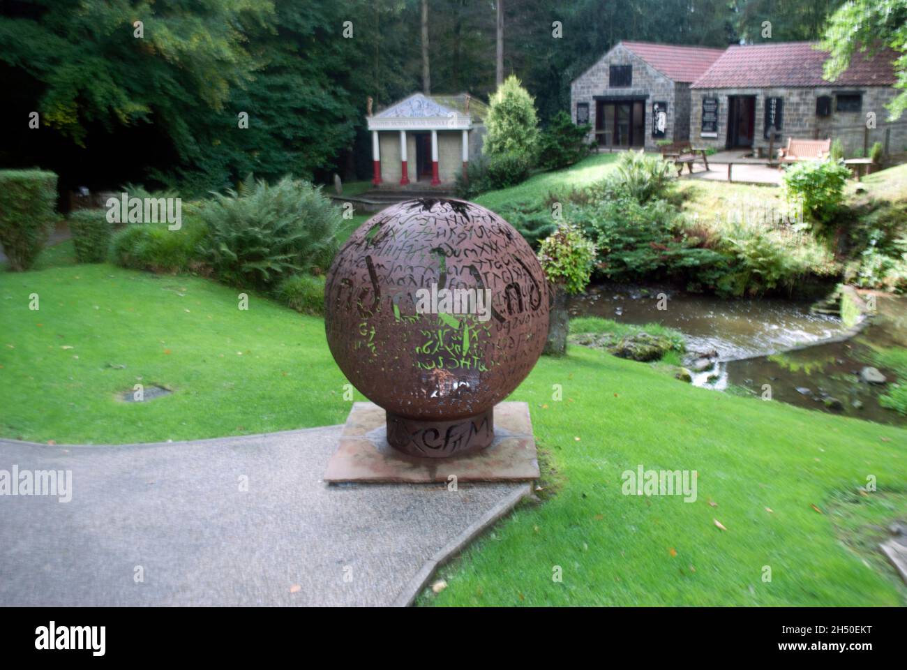 Fire Ball sculpture tribute to archaeologist Robin Birley by Andy Gage ...