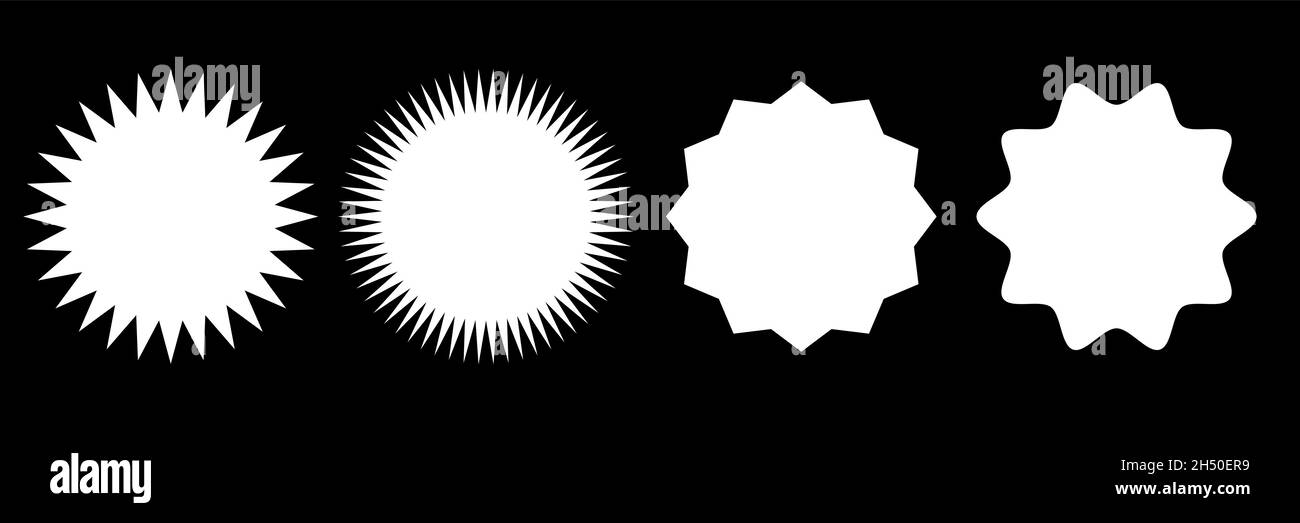 Starburst, sunburst price tag, label. Empty, blank price flash for ...