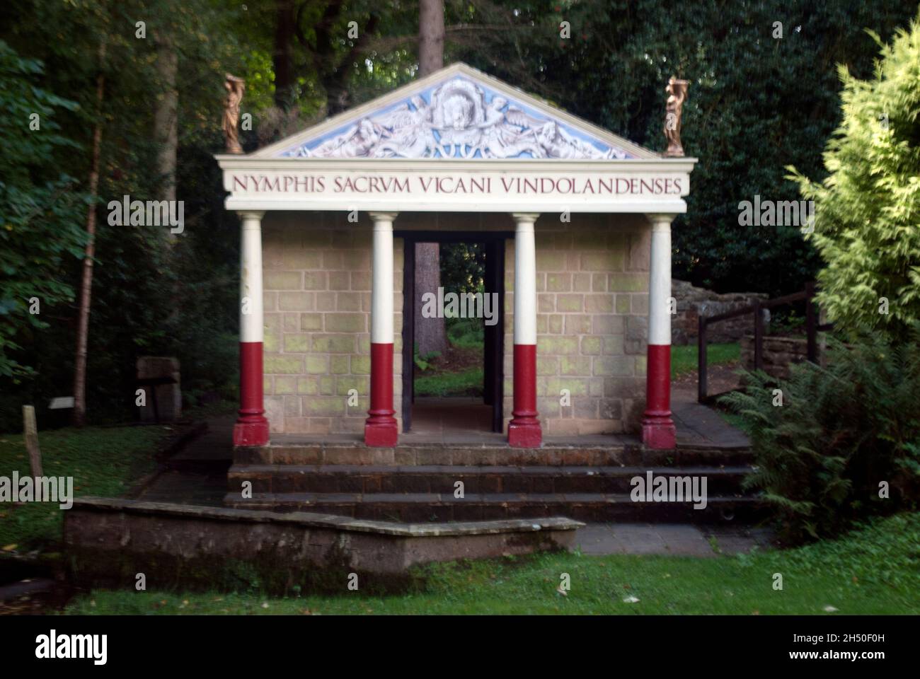 Reproduction of a Roman Temple to the Nymphs water shrine at Vindolanda ...