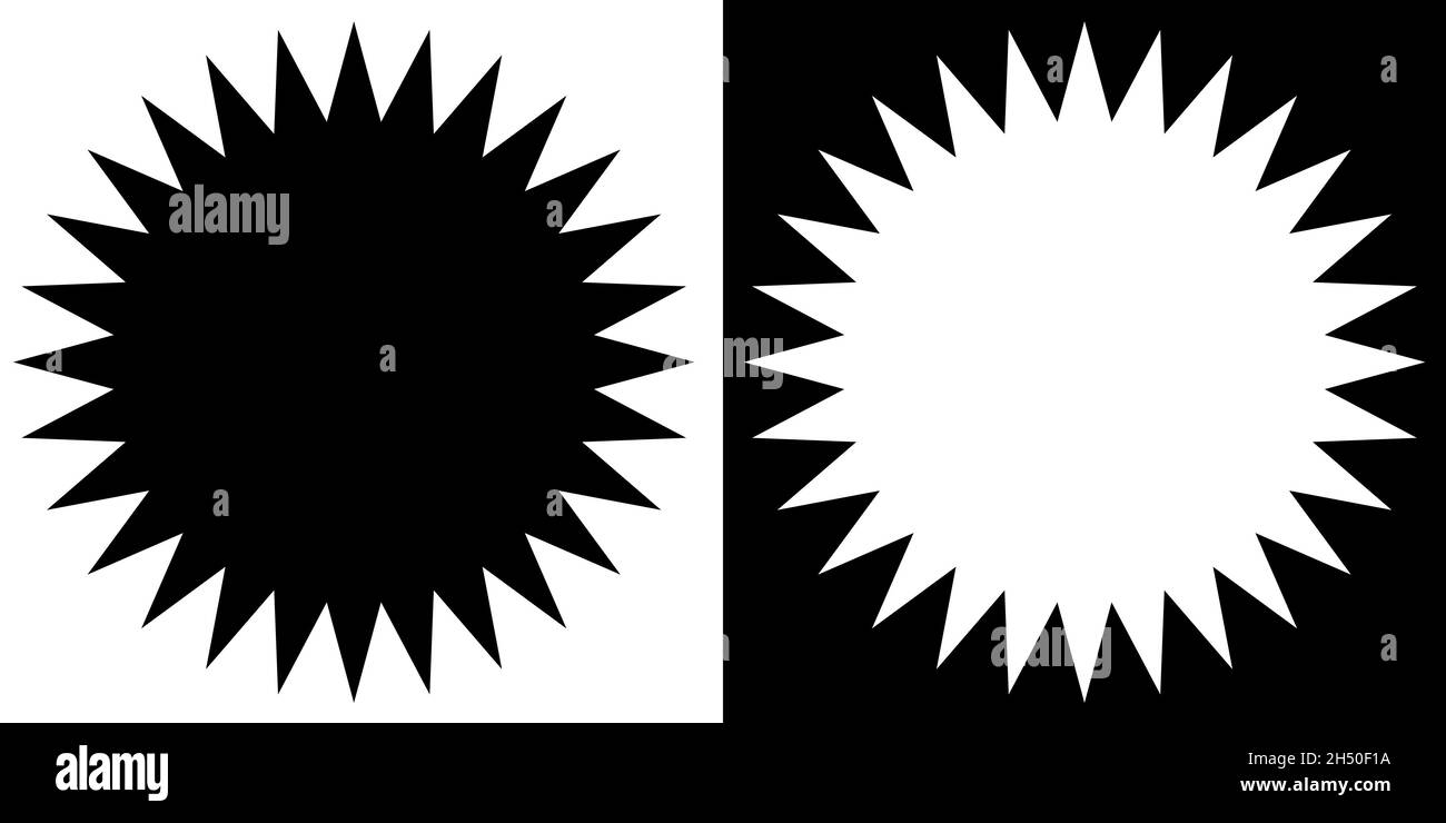 Starburst, sunburst price tag, label. Empty, blank price flash for ...