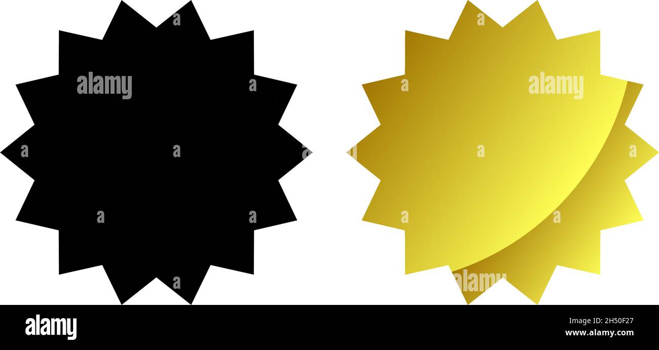 Starburst, sunburst price tag, label. Empty, blank price flash for ...