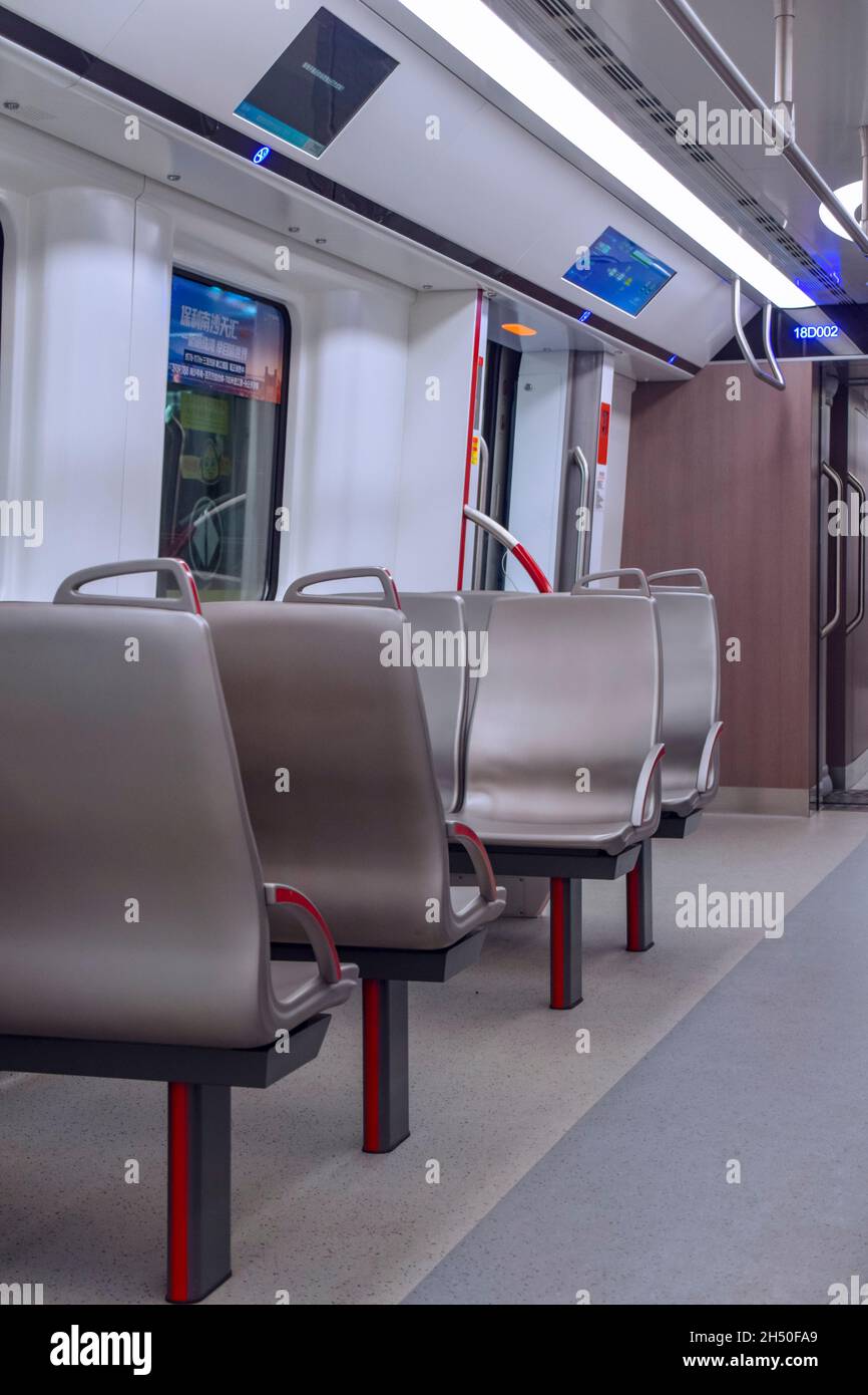 Guangzhou,China OCT 1st,2021 Guangzhou Metro Line 18,The line is an ...