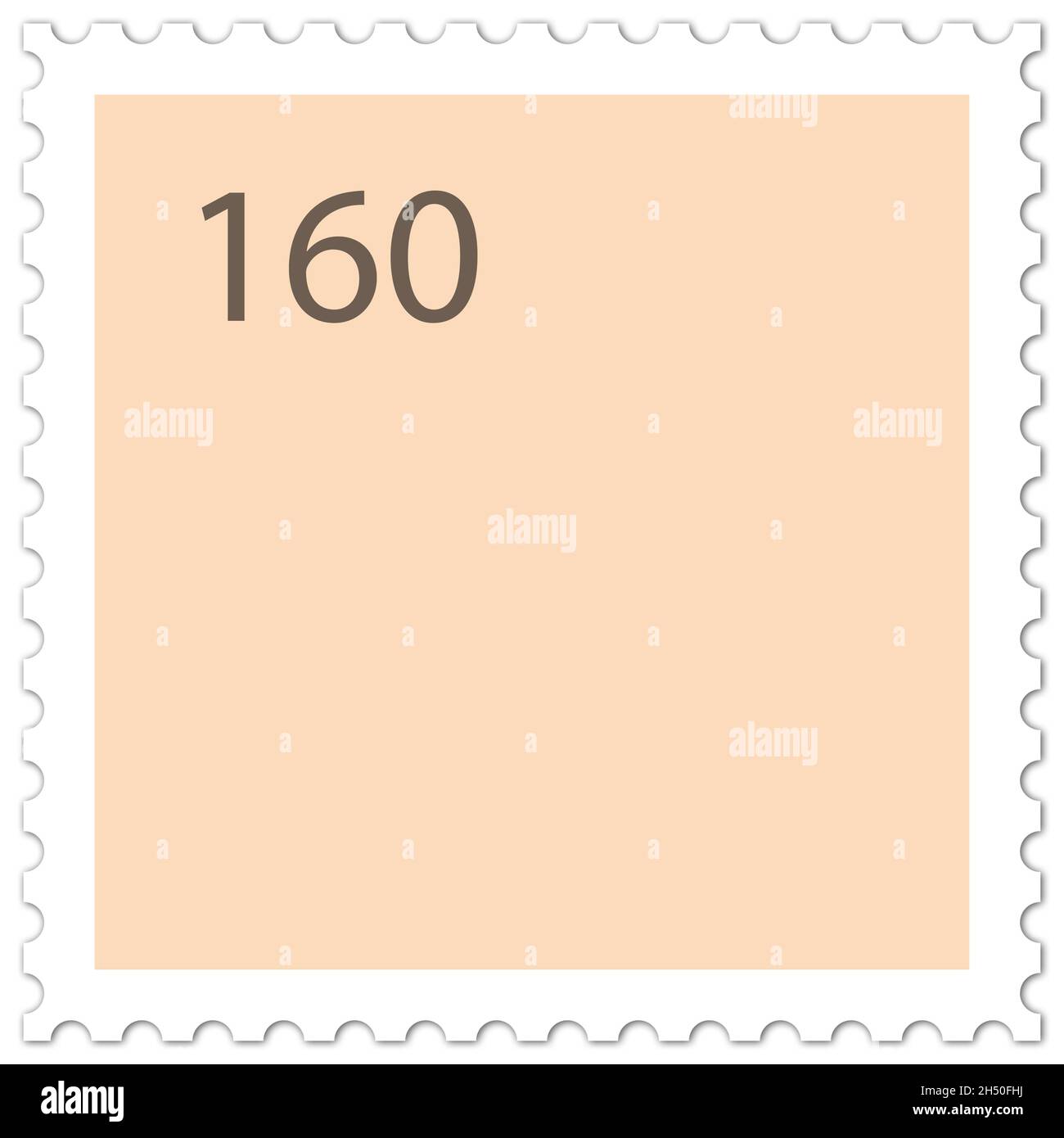 Postage stamp isolated against white background as an illustration ...