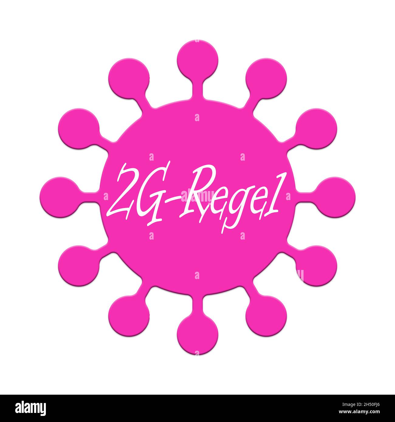 Coronavirus,"2G-Regel", translation "2G rule", symbol against white ...