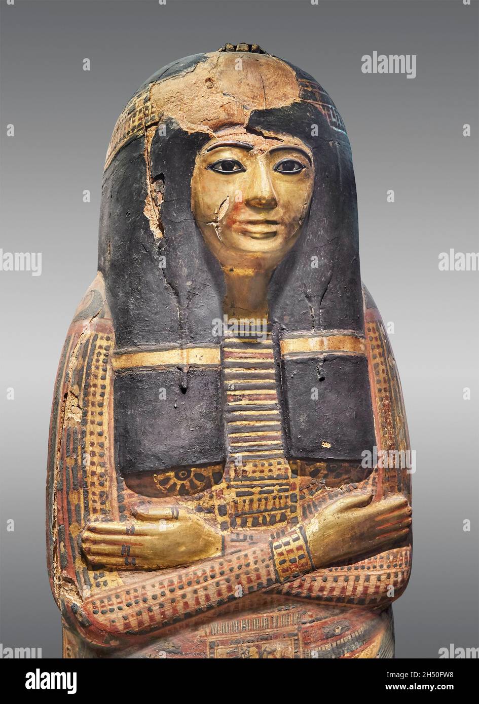 Ancient Egyptian Sarcophagus Coffin Second Sarcophagus Of King