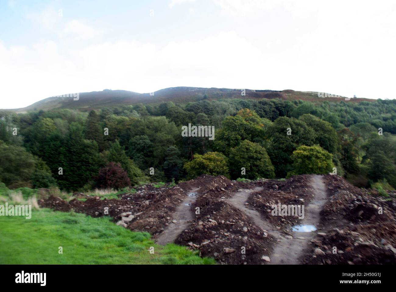Excavated Roman ruins at Vindolanda Fort and museum, Bardon Mill ...