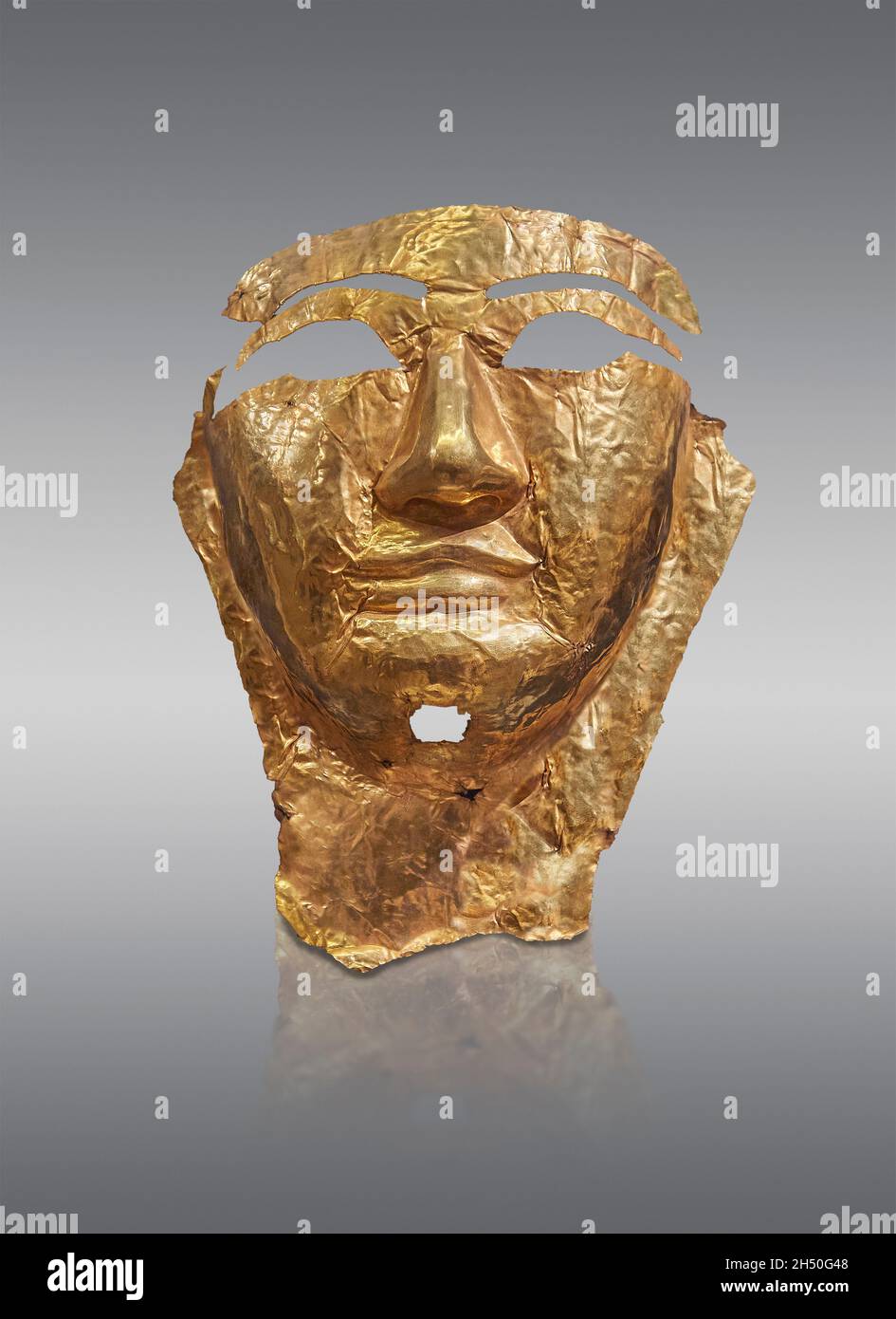 Ancient Egyptian gold death mask, 1550-1068 BC ,New Kingdom , Louvre ...