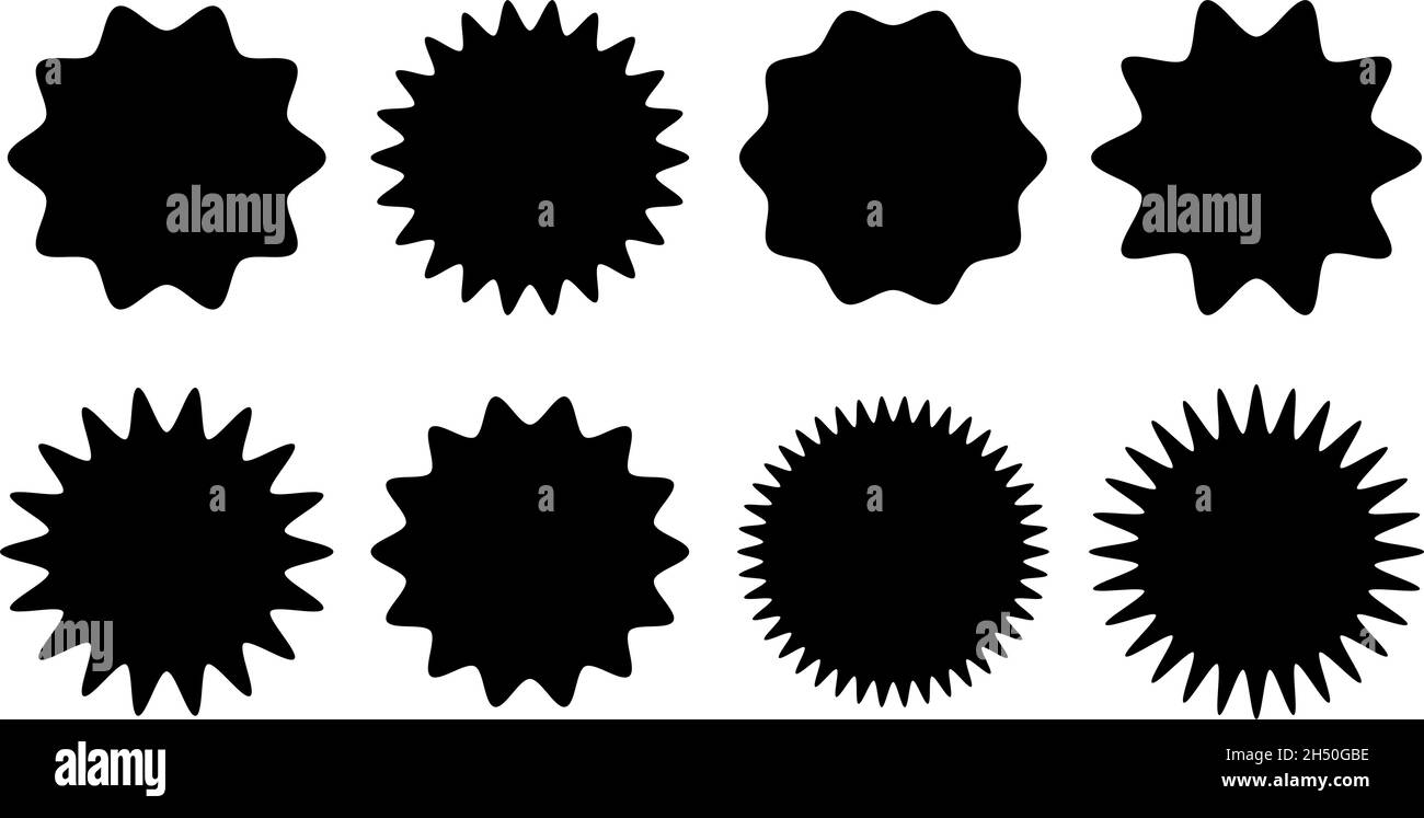 Starburst, sunburst price tag, label. Empty, blank price flash for ...