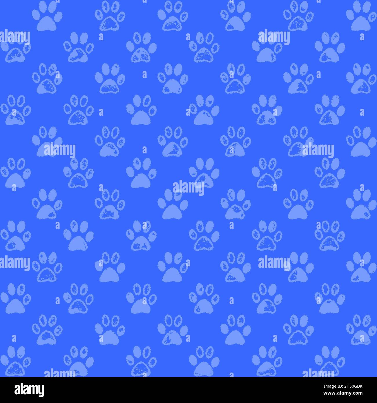 Blue Paw Print Wallpaper