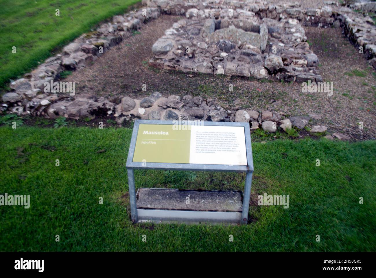 Mausolea mausoleum excavated Roman ruins at Vindolanda Fort and museum ...