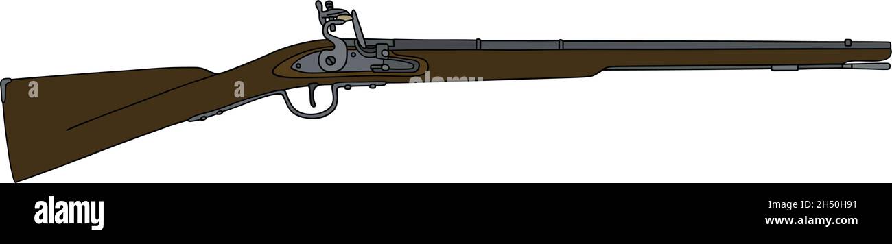 A flintlock hunting rifle Stock Vector Images - Alamy