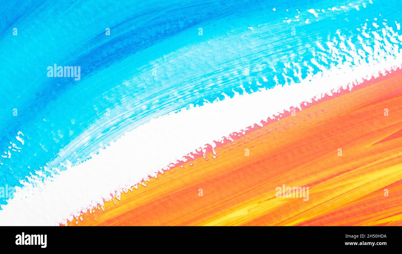 Abstract paint texture background, orange and blue color Stock Photo ...