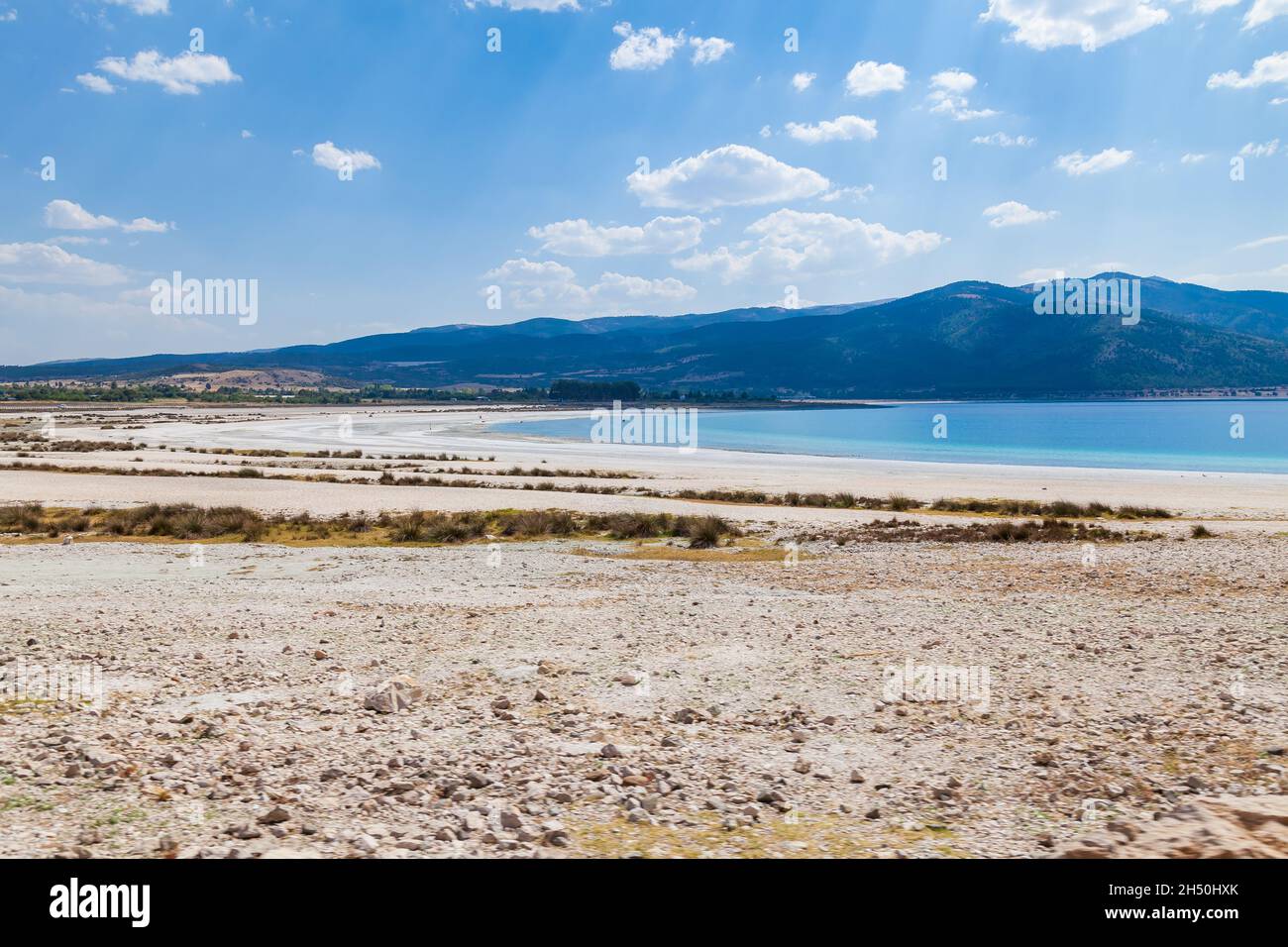 Lake Salda, Turkey. A popular place for recreation and tourism. White ...