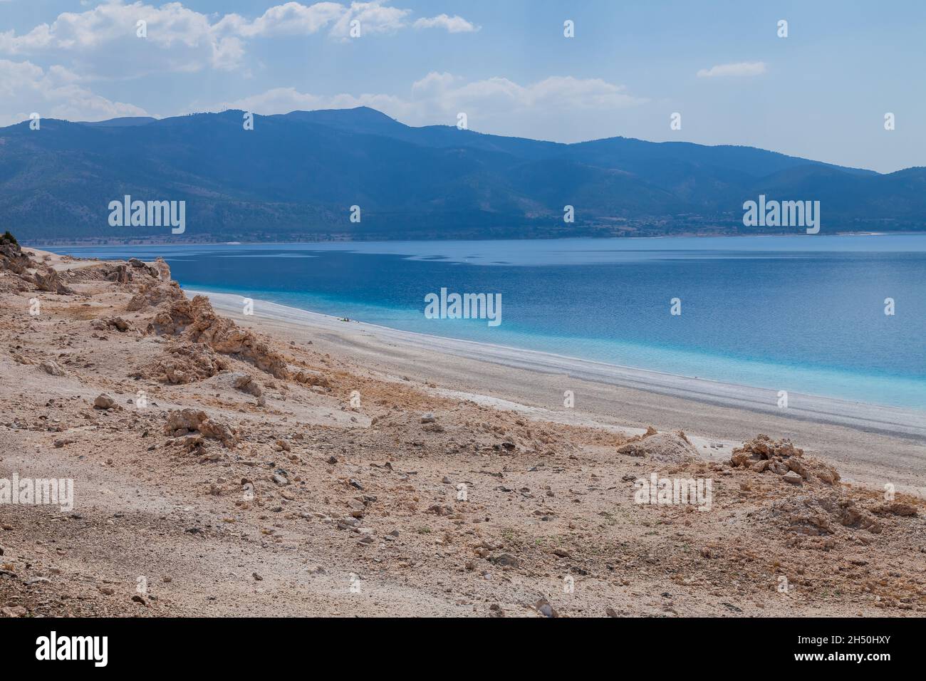 Lake Salda, Turkey. A popular place for recreation and tourism. White ...