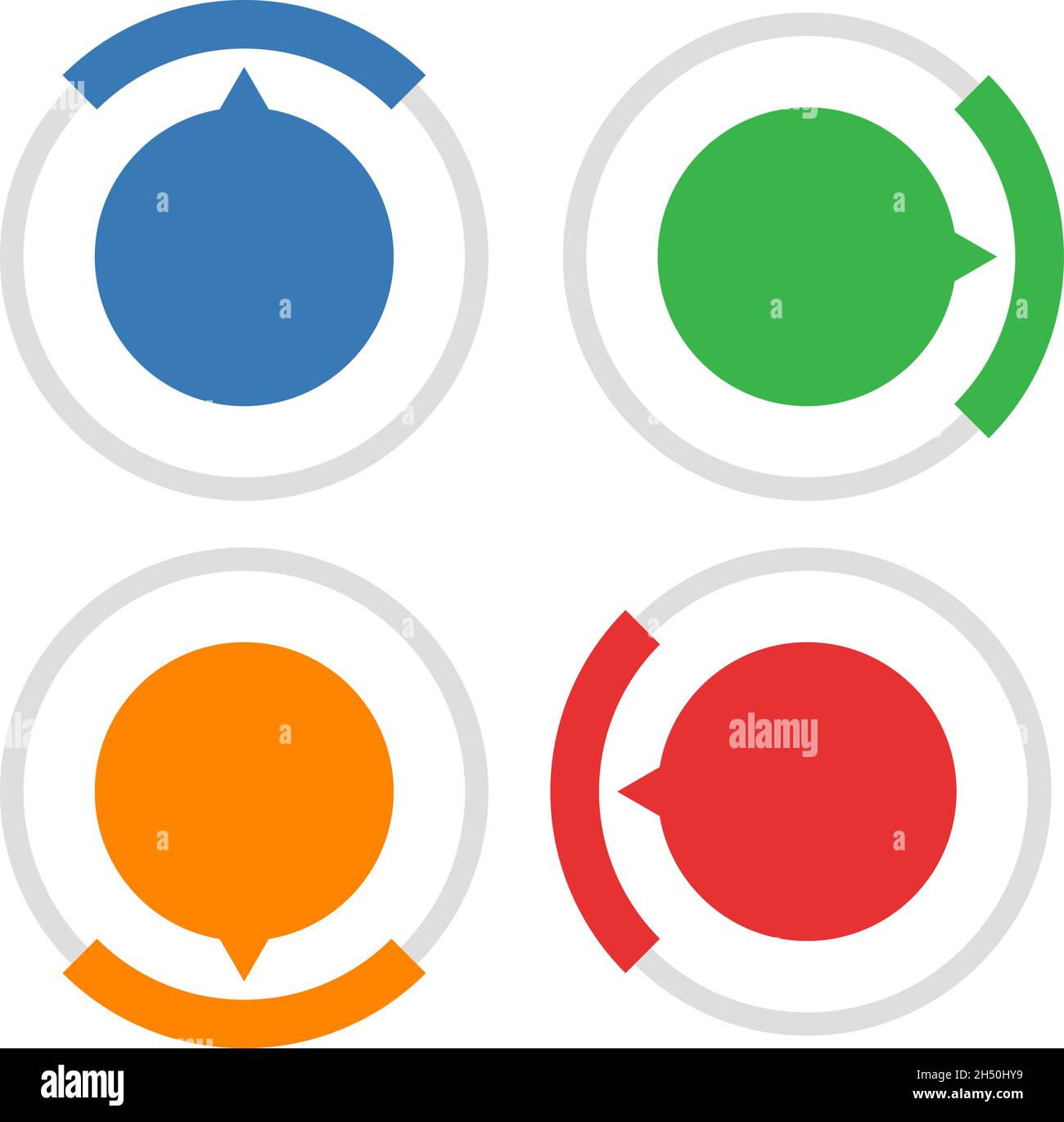 Gauge, meter, dial icon with different number of sections, parts ...