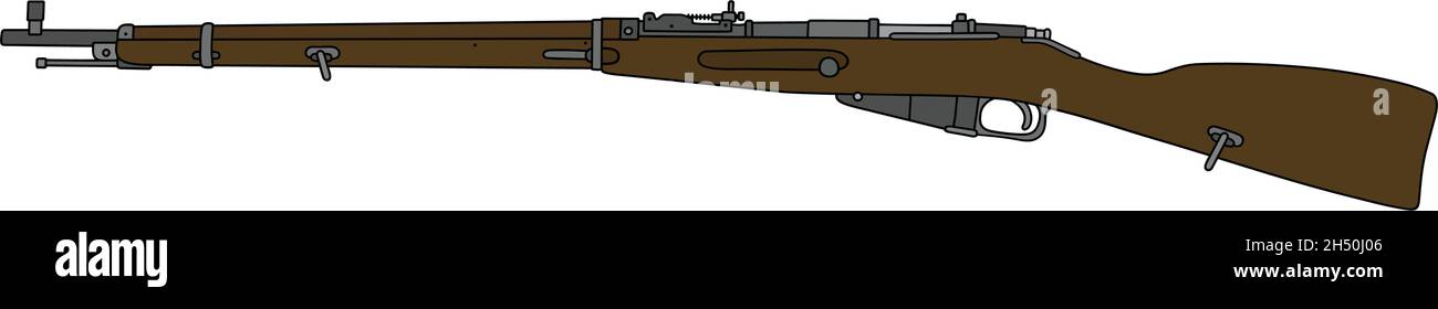 Hand drawing of an old military rifle Stock Vector Image & Art - Alamy