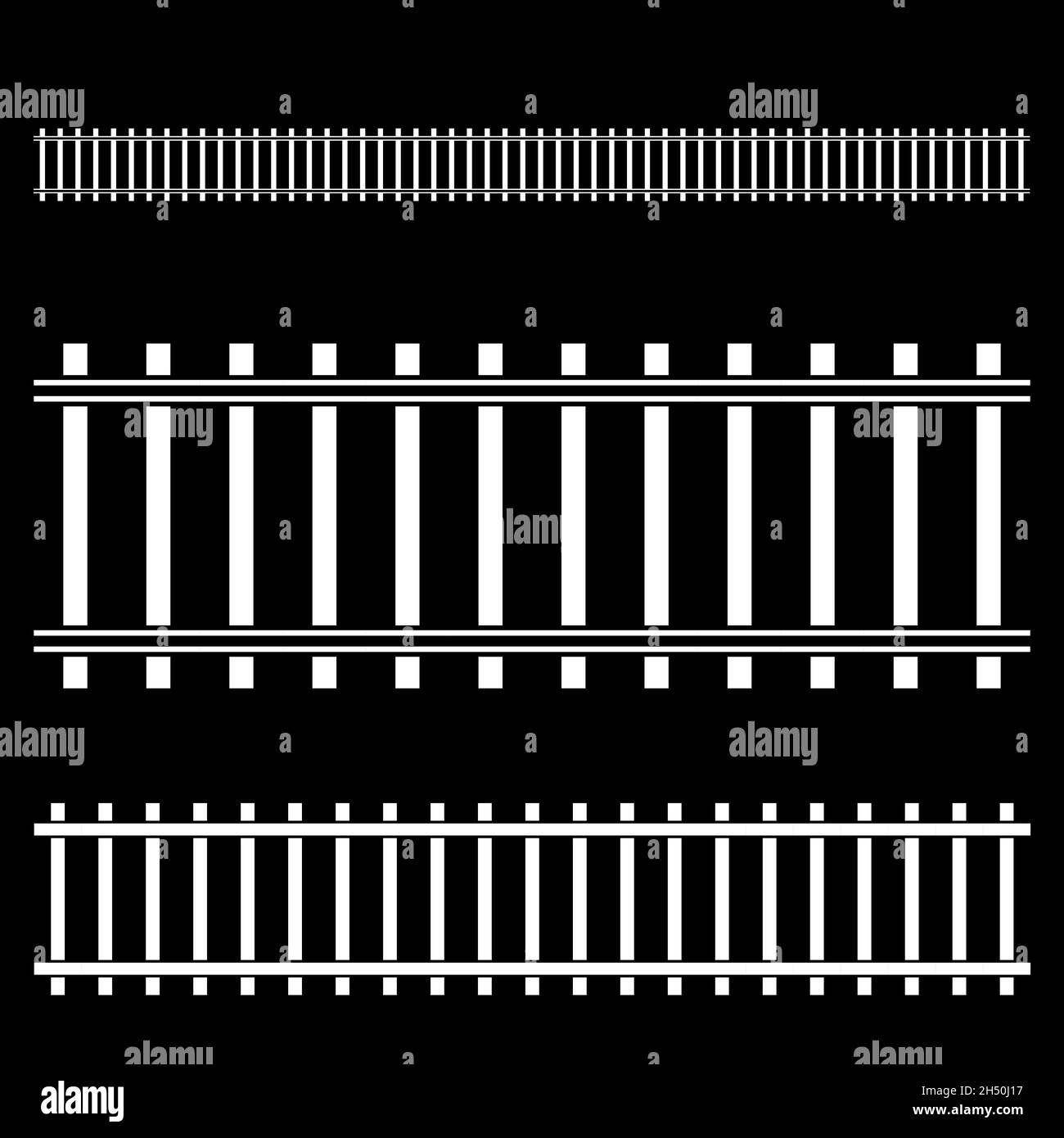 Railway, train track, tramway silhouette illustration - stock vector ...