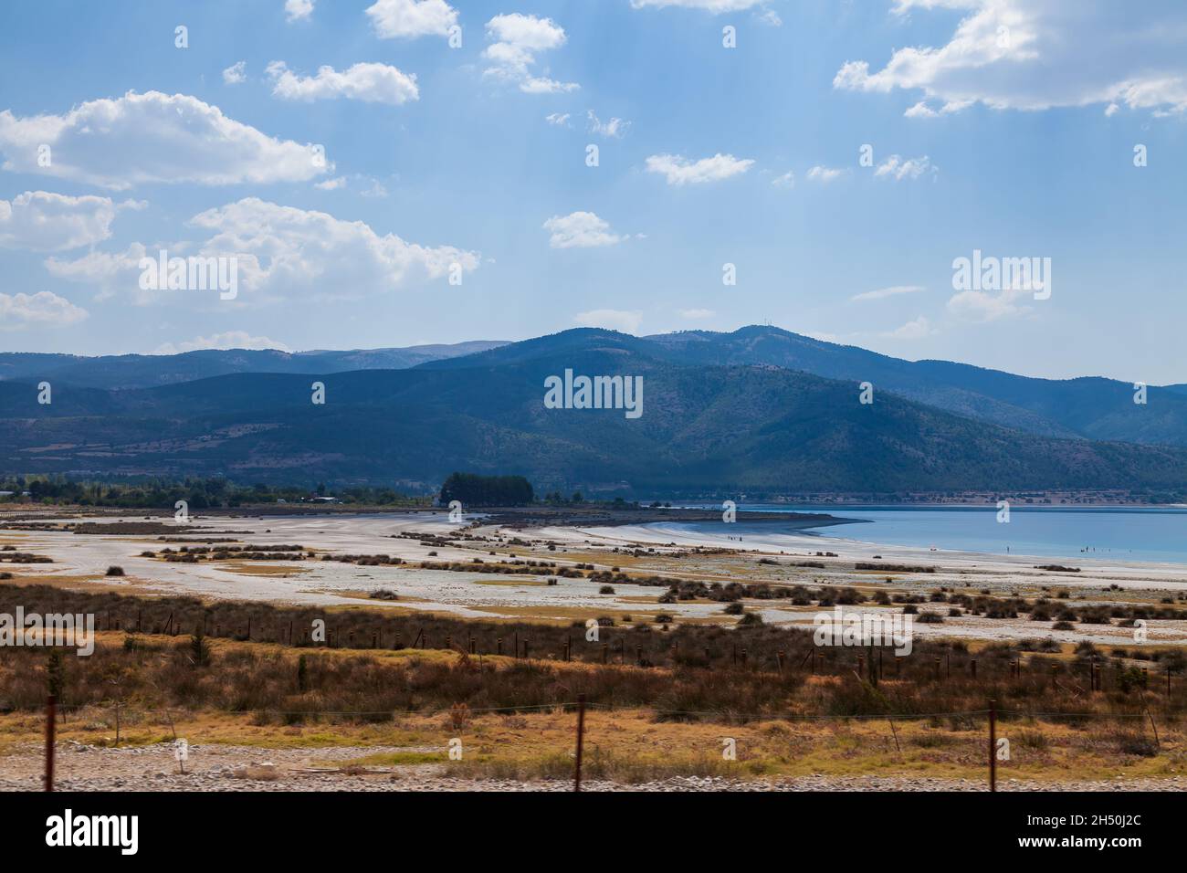 Lake Salda, Turkey. A popular place for recreation and tourism. White ...
