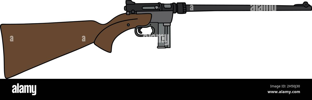 Hand drawing of a small caliber sport rifle Stock Vector Image & Art ...
