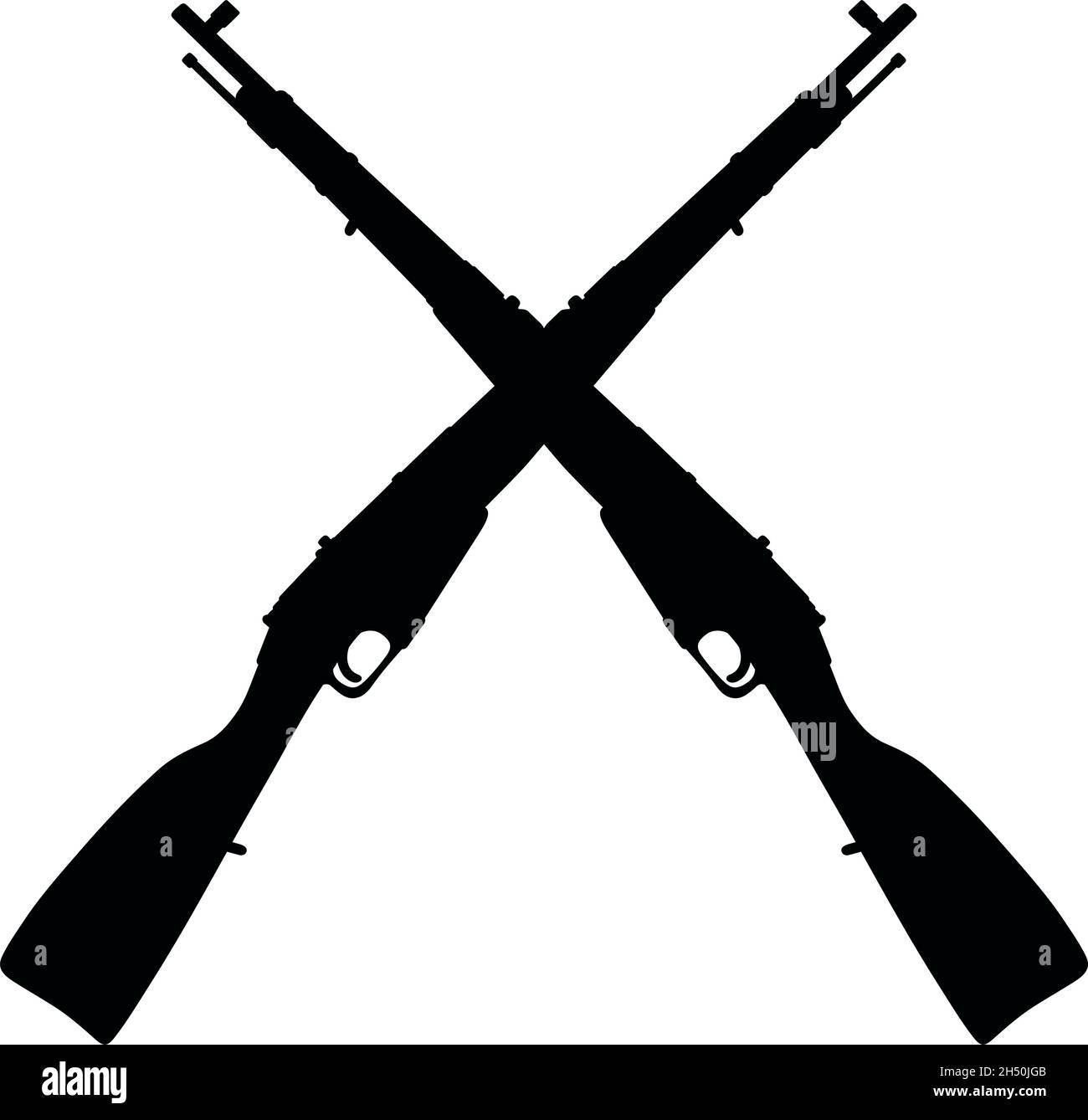 Old rifles illustration Cut Out Stock Images & Pictures - Alamy