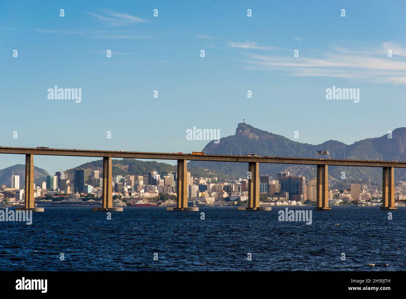 Rio - Niteroi Bridge Crossing Guanabara Bay and Rio de Janeiro City ...