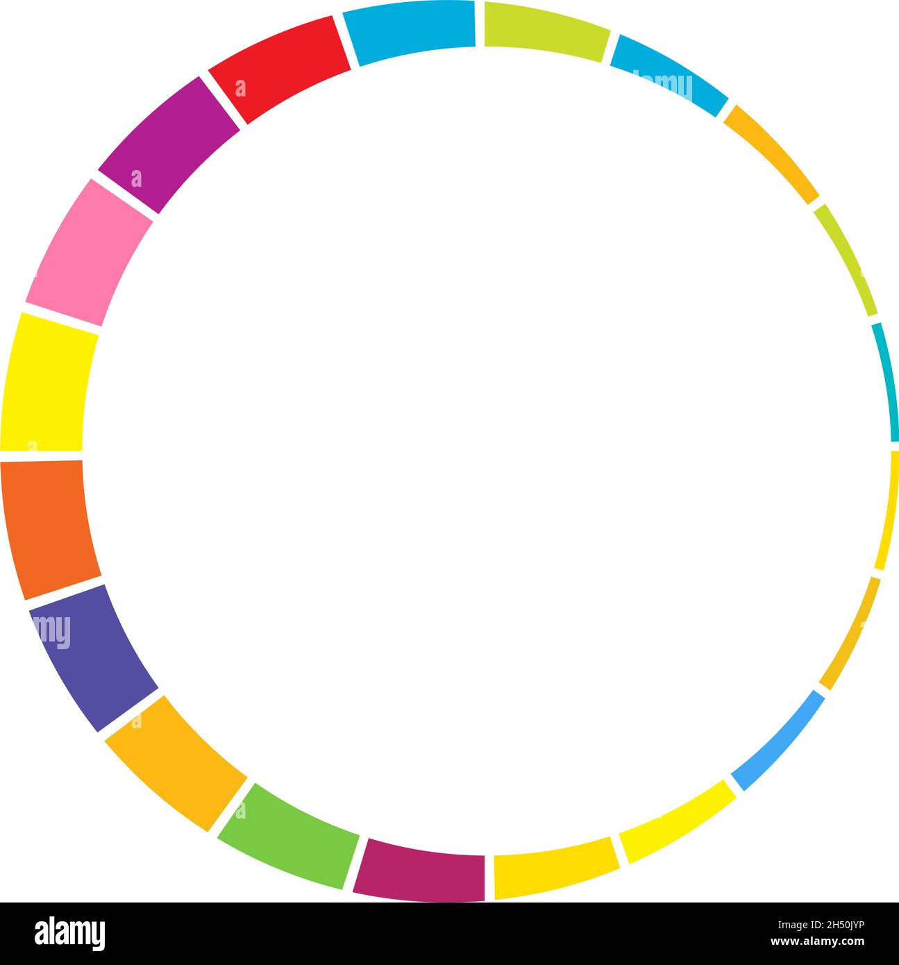 20 part, section segmented circle. Abstract dashed lines circular geometric element - stock ...