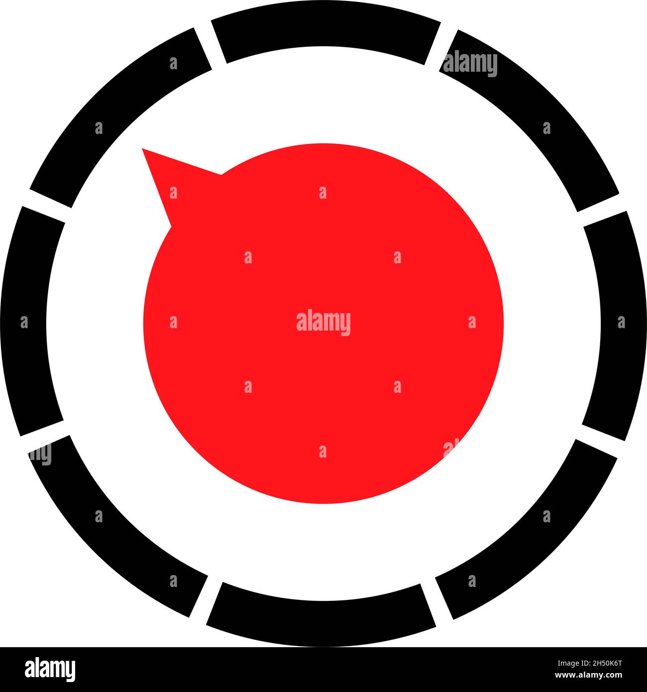 Gauge, meter, dial icon with different number of sections, parts ...