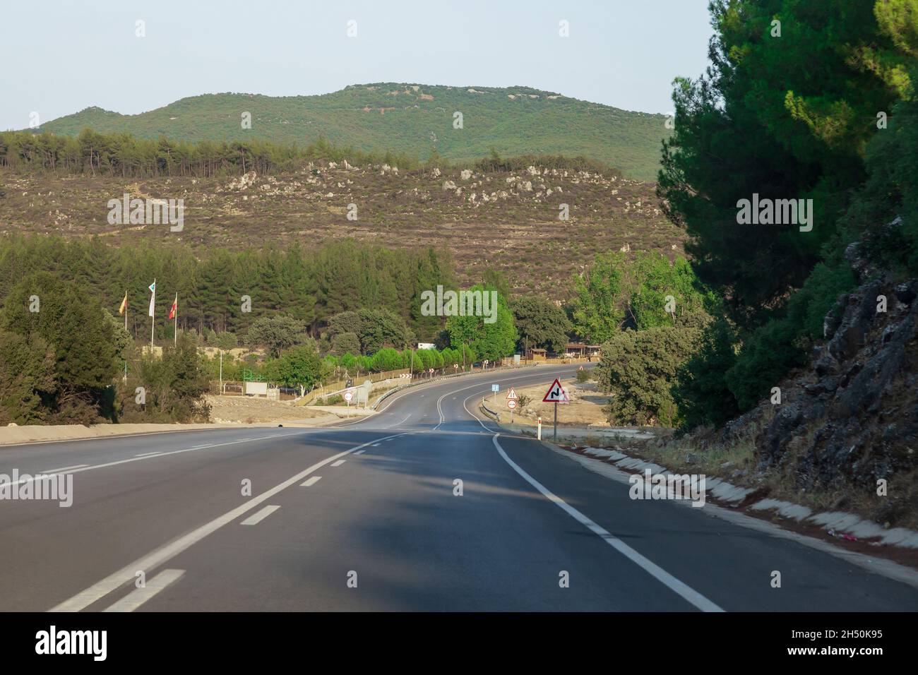 Highway in mountains in the summer Kemer, Turkey Stock Photo - Alamy