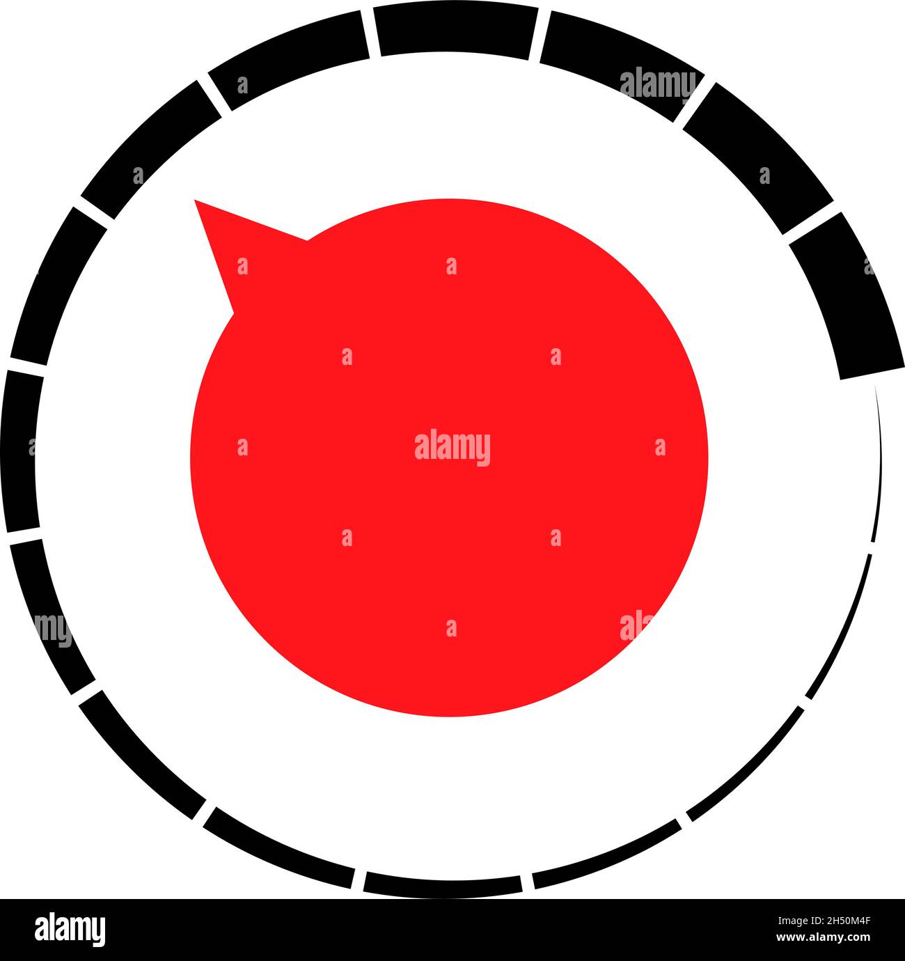 Gauge, meter, dial icon with different number of sections, parts ...