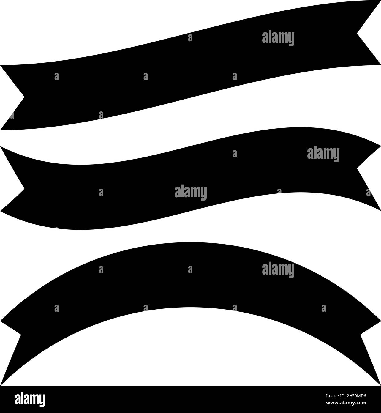 Banner, ribbon horizontal shape, design element - stock vector ...