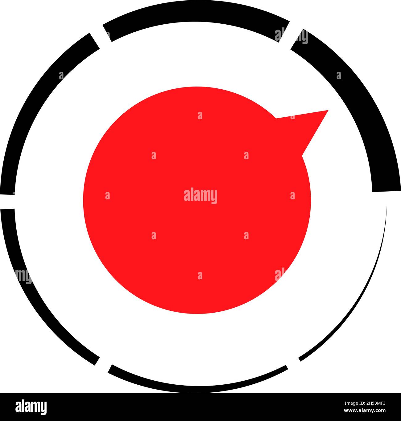 Gauge, meter, dial icon with different number of sections, parts ...