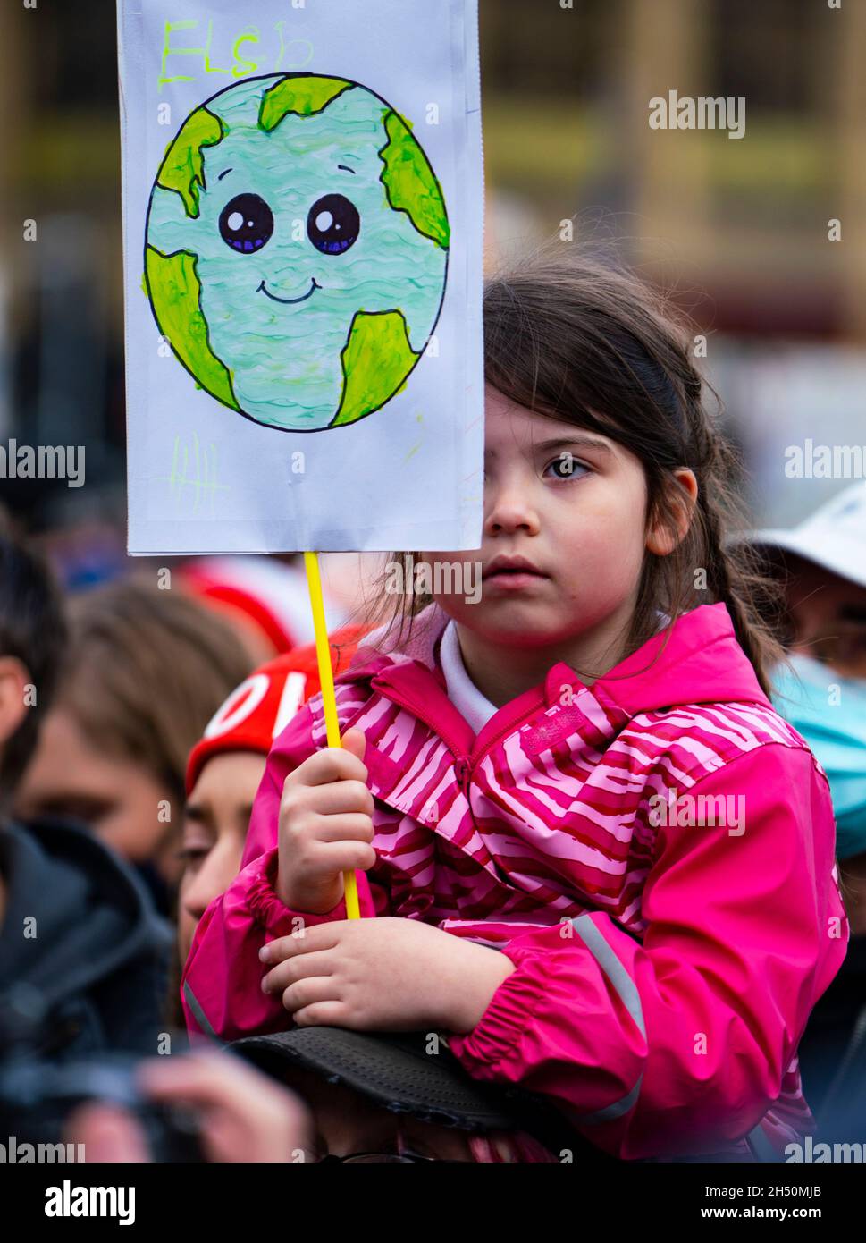 Glasgow, Scotland, UK. 5th November 2021. Demonstrators on a Fridays For Future march on a ...