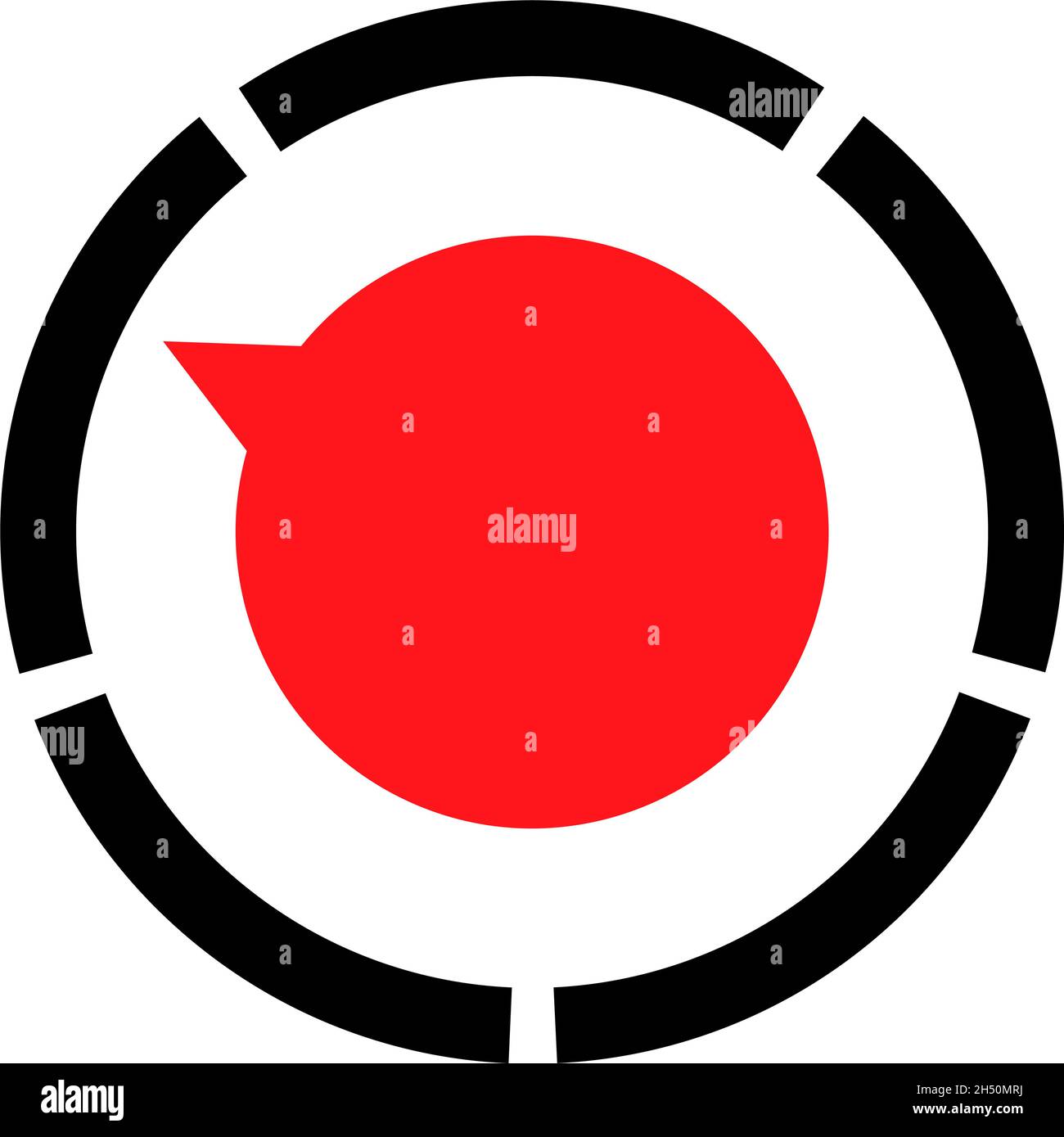Gauge, meter, dial icon with different number of sections, parts ...