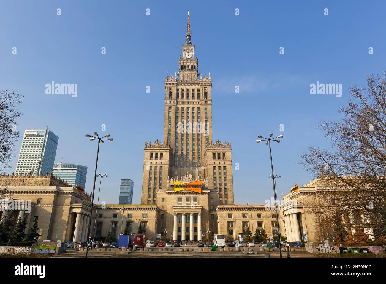 Warsaw, Poland - February 28, 2016: Palace of Culture and Science, the ...