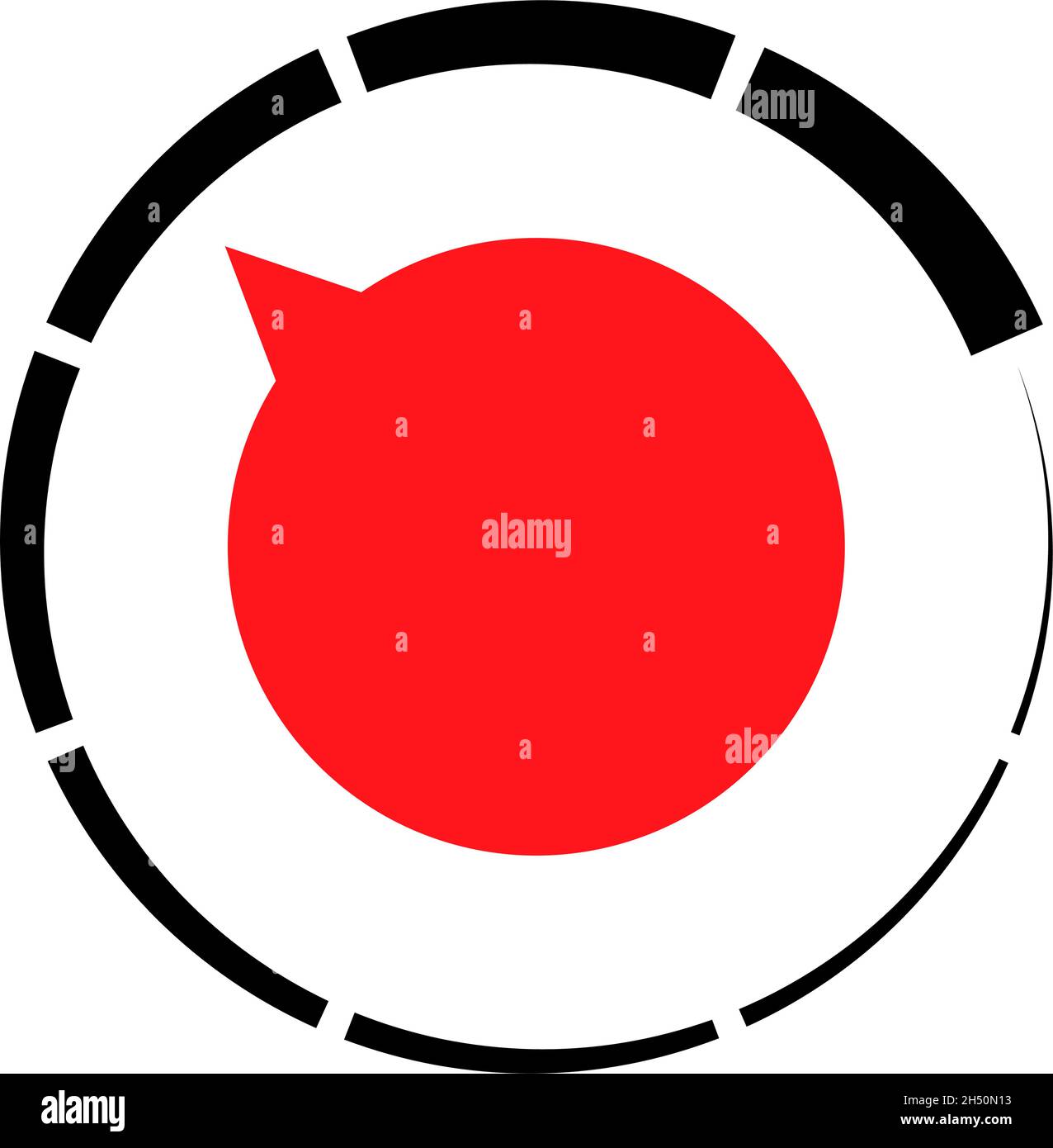 Gauge, meter, dial icon with different number of sections, parts ...
