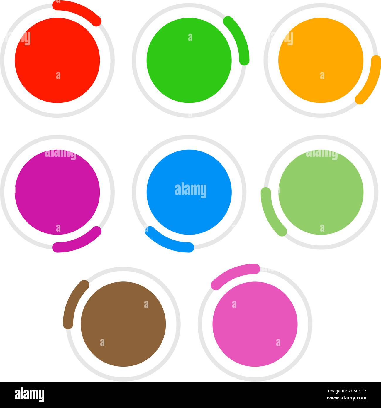 Progress, steps, phases, stages indicator circular graphics - stock ...